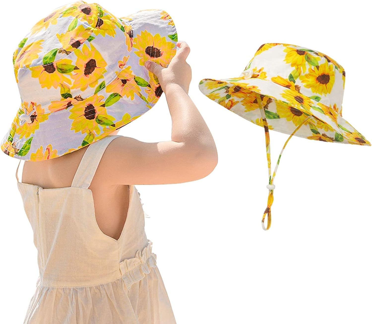 Amazon.com: Baby Girl Sun Hats UPF 50+ Summer Beach Sun Cap with Bows ...