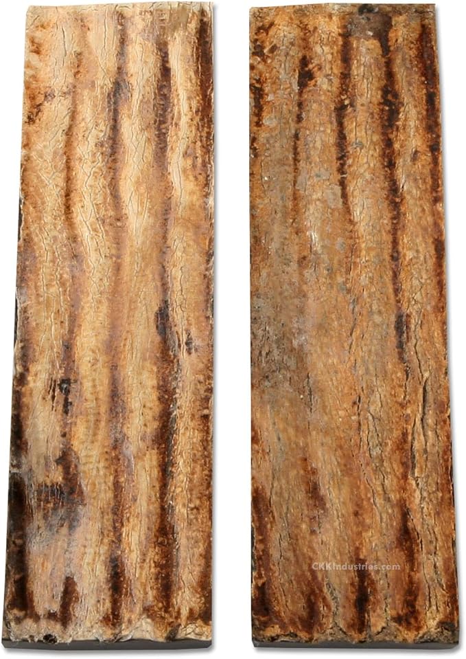 Amazon.com: Buffalo Horn Handle Scales - (Bark Jigged) - (Antique Brown ...