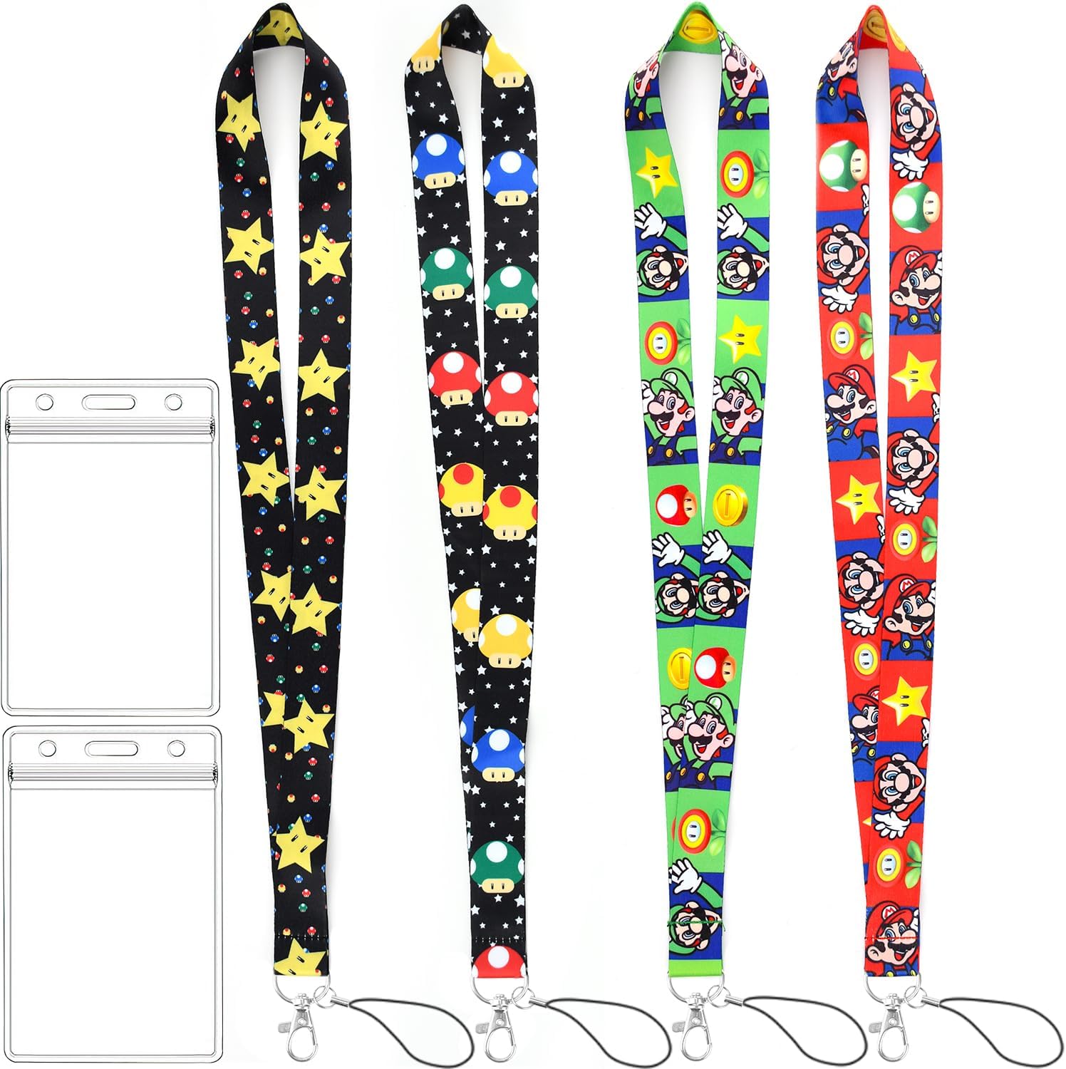 Amazon.com: moriso Game Cute Lanyard (4 Pcs) with ID Badge Holder(2 ...