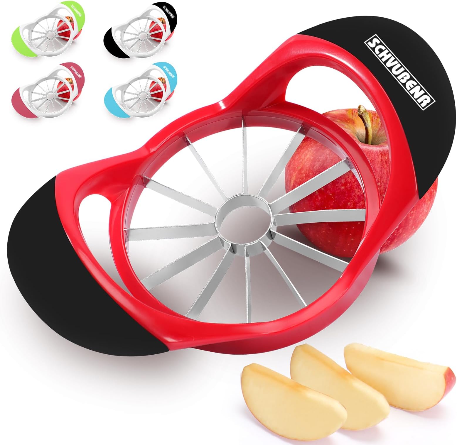 Amazon.com: SCHVUBENR 4.72 Inch Large Apple Slicer with 12 Blades ...