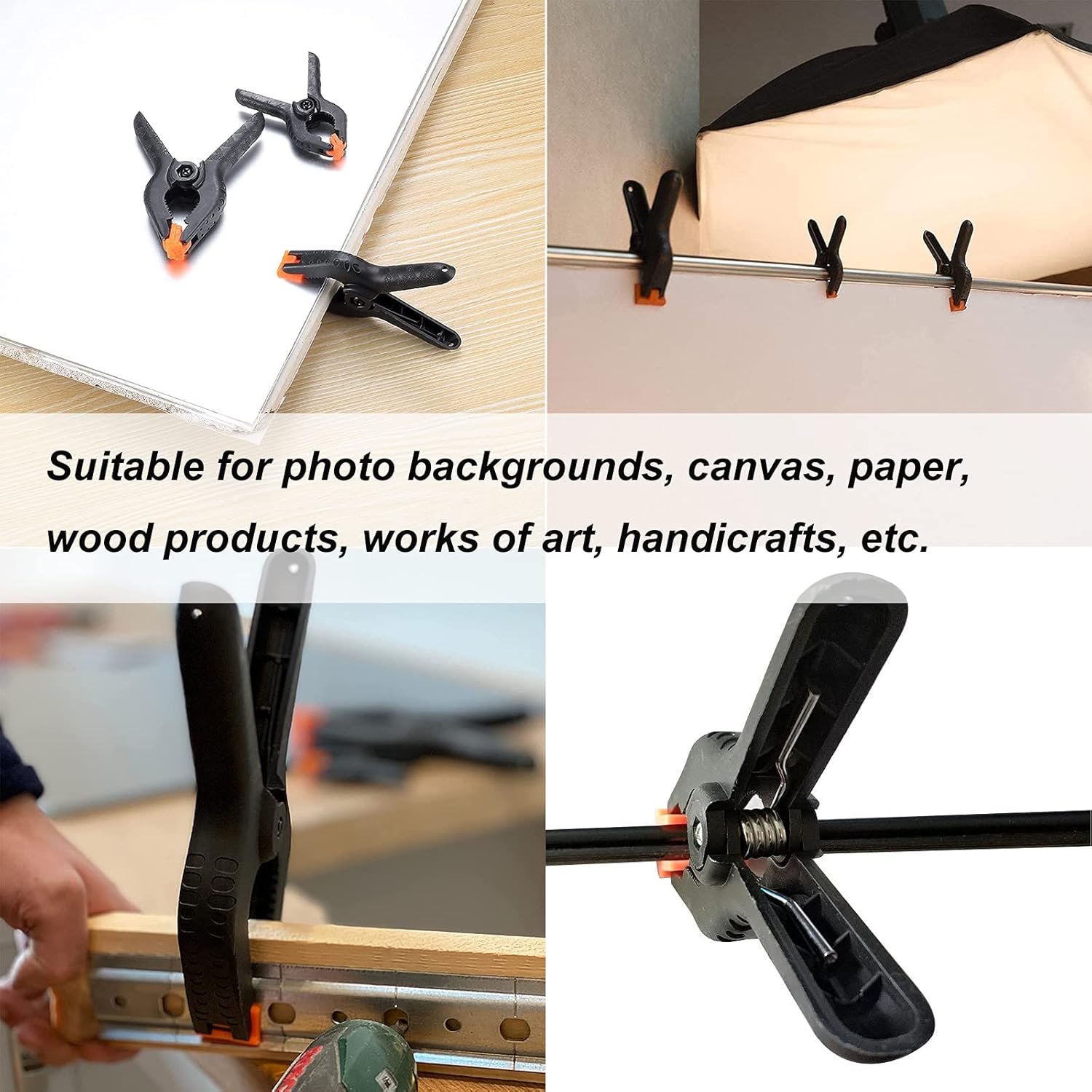 Clamps 12 Pieces 2 Inch 3 Inch Spring Clamp Spring Clamp Clip Set Wood ...