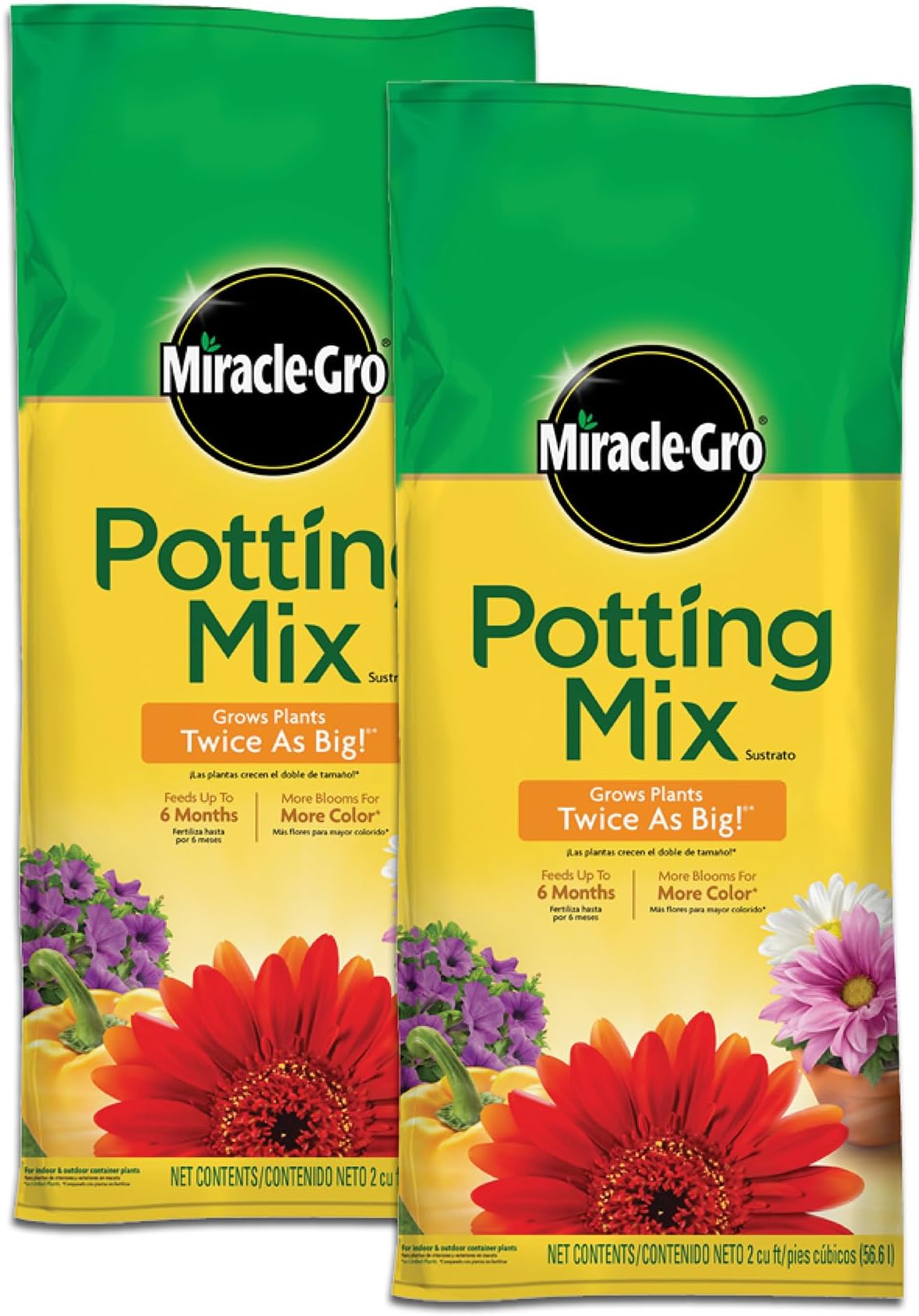 Amazon.com : Miracle-Gro Potting Mix, For Container Plants, Flowers ...