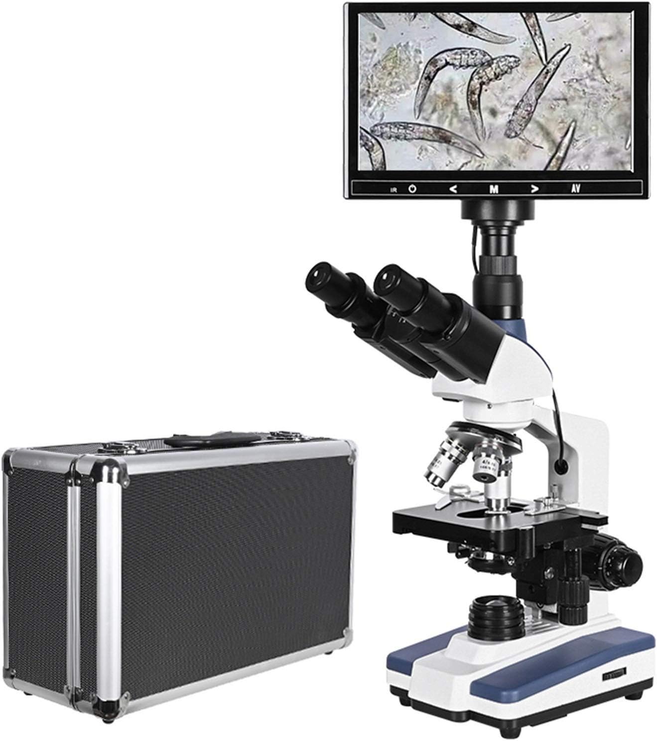Microscope, LED Biological Lab Digital Microscope + Electronic Eyepiece ...
