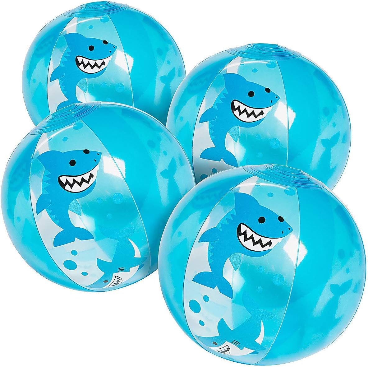Amazon.com: Fun Express Shark MINI Beach Ball - Toys - 12 Pieces : Toys ...