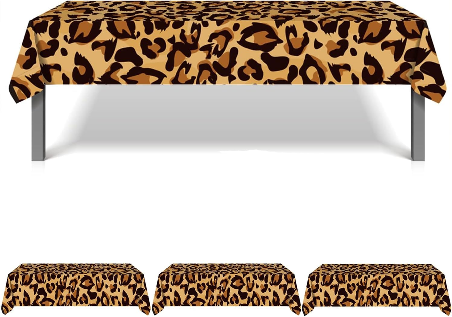 Amazon.com: DodelyGz 3Packs Leopard Party Disposable Tablecloth,Animal ...