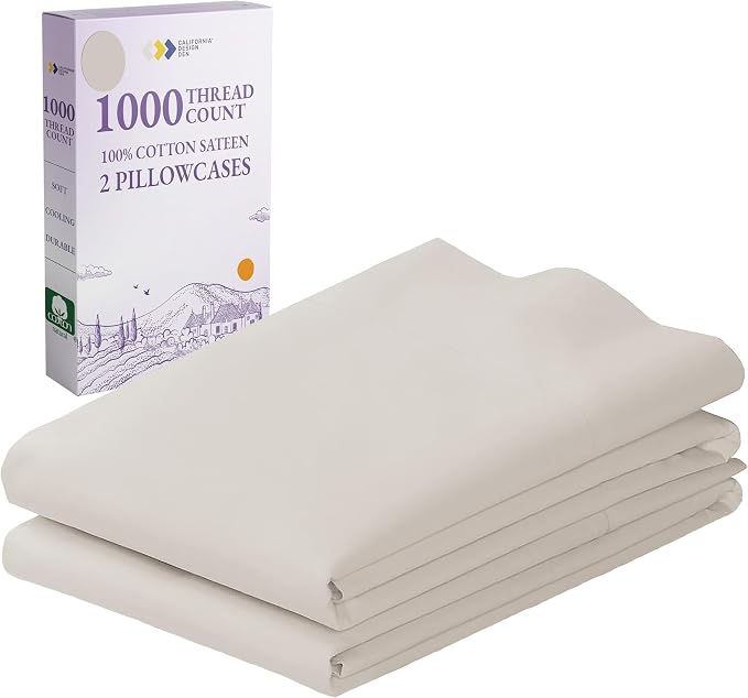 Amazon.com: California Design Den Pillow Cases Queen Size Set of 2 ...