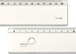 Minerva Flat Ruler Non-Smudge altuglas Bevelled Edge 110 cm : Amazon.co ...