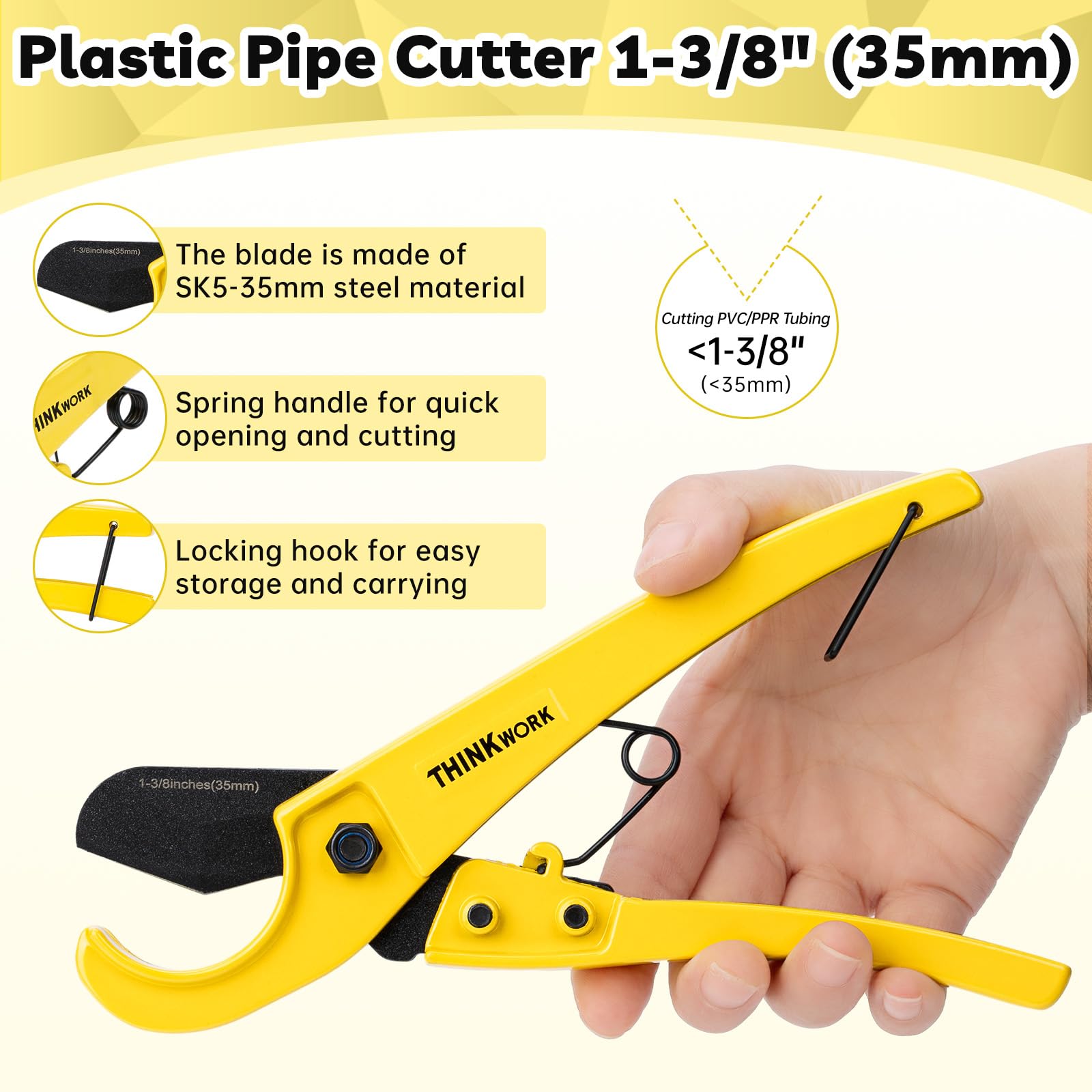 Snapklik.com : Plastic Pipe Cutter 0-35mm, PVC Pipe Cutter For PEX, PVC ...