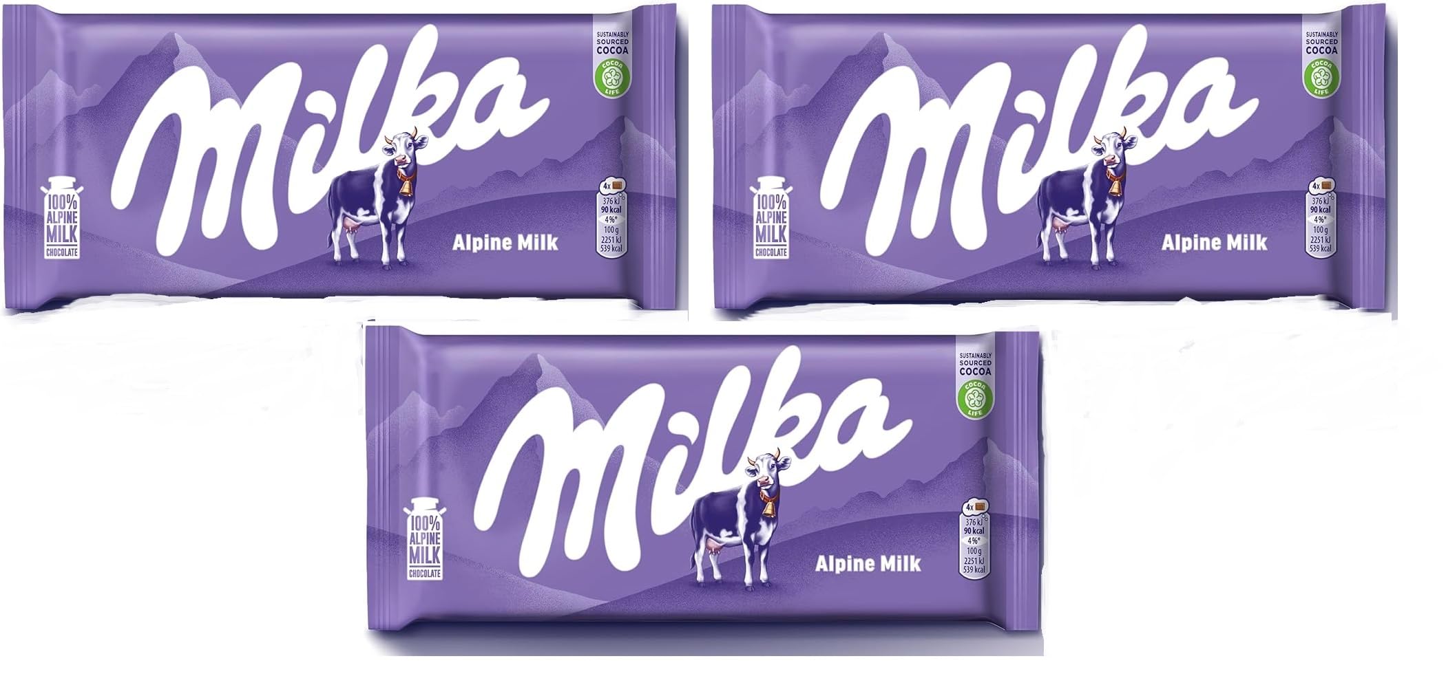 Indulge in Milka's Alpine Milk Chocolate Bar - 3 Pack Delight : Amazon ...