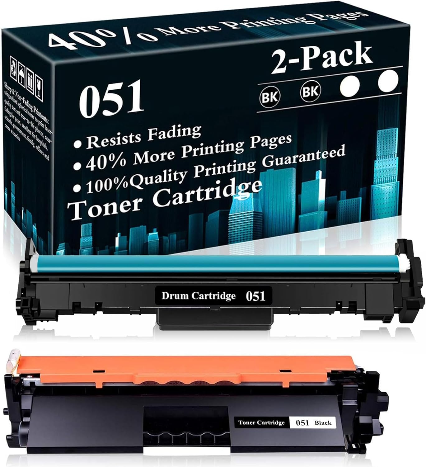 Amazon.com: 2 Pack (1Drum+1BK) 051 Drum Unit 051 Toner Cartridge ...