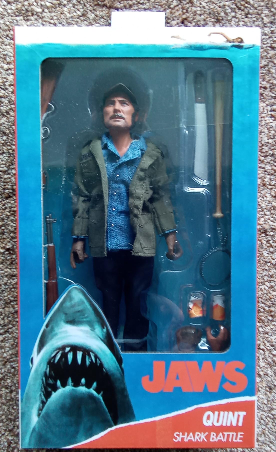NECA - Jaws Sam Quint 8 Inch Clothed Action Figure : Amazon.co.uk: Toys ...