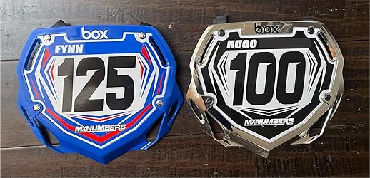 Amazon.com: MxNumbers- BMX Box Plate Decals | Multicolored Bike Race ...