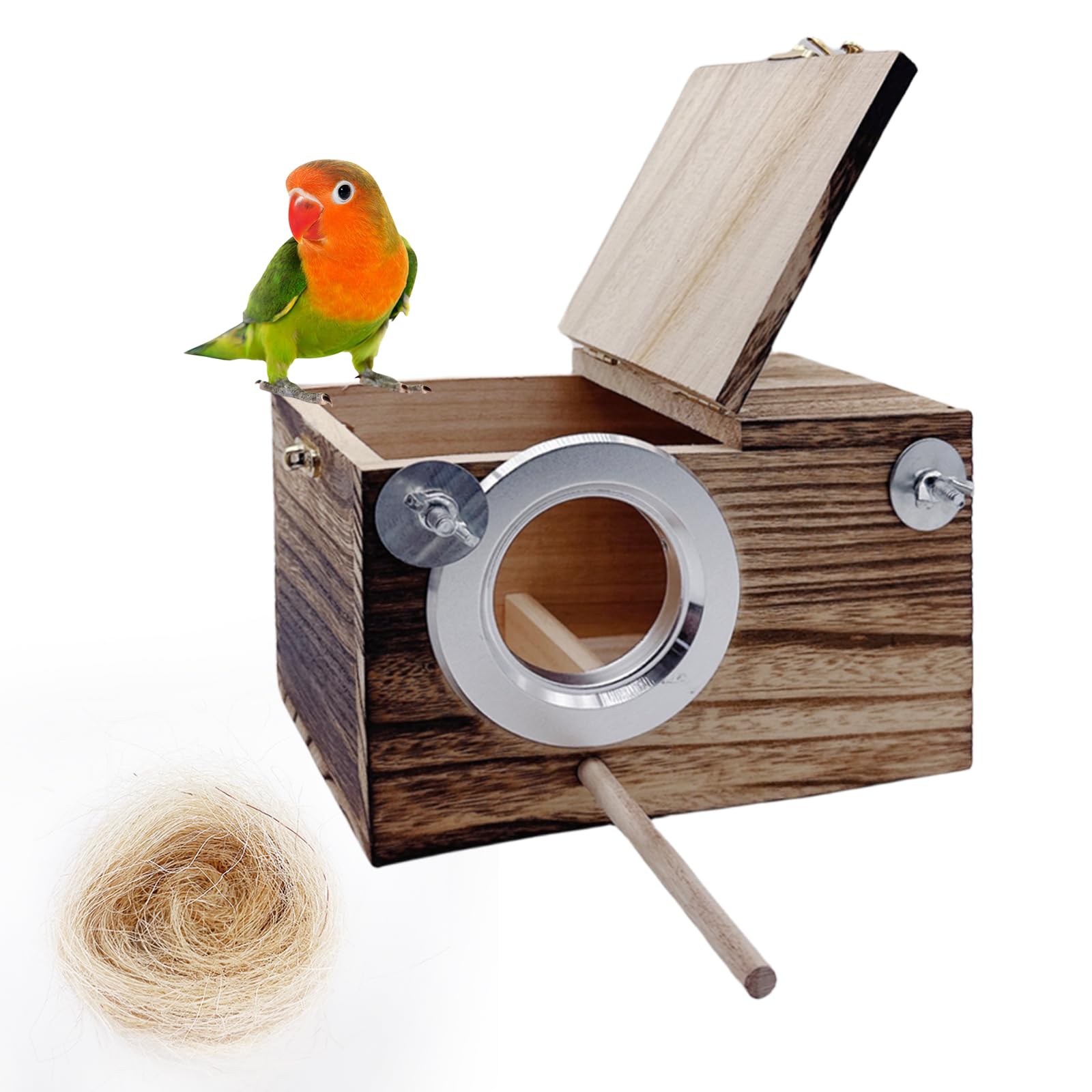 Snapklik.com : Kathson Parrots Nesting Box Parakeet Nest House For Cage ...