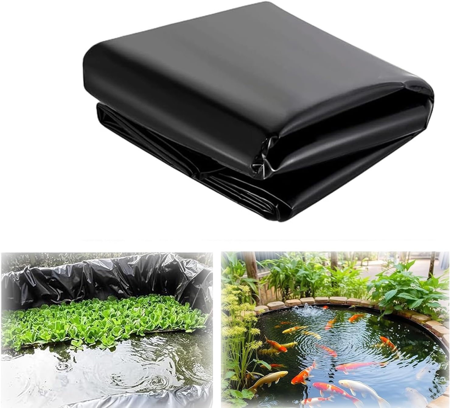 Amazon.com: Yidechon Pond Liner, 8 Mil Pond Liners Black HDPE Pond ...