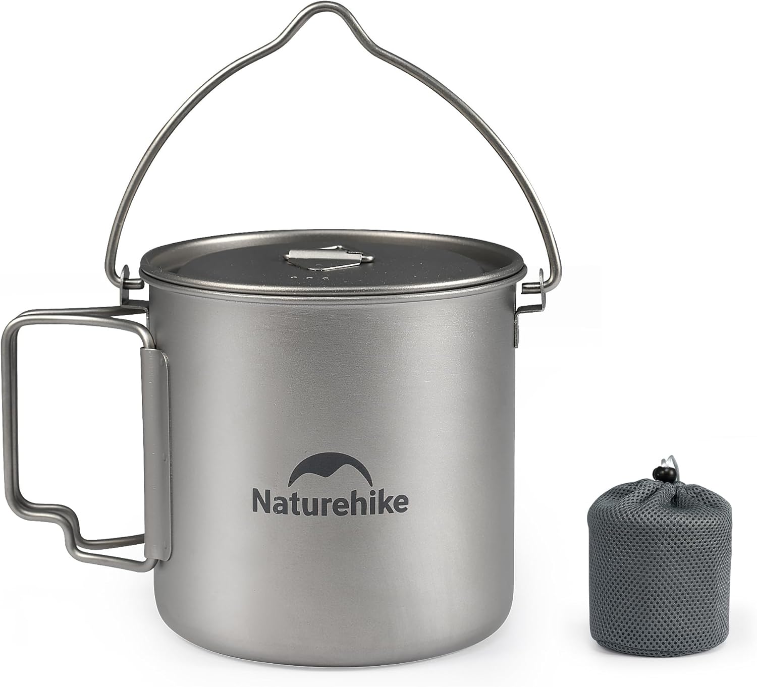 Amazon.com: Naturehike Portable 650ml Titanium Mug Cup, Backpacking ...