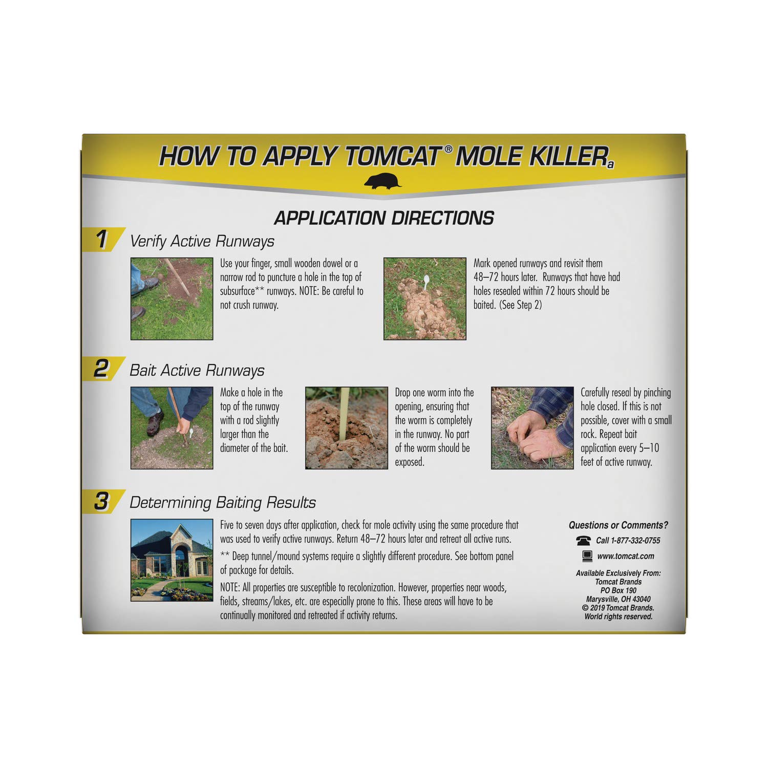 Tomcat Mole Killer(a) - Worm Bait - Includes 10 Worms per Box - Mimics ...