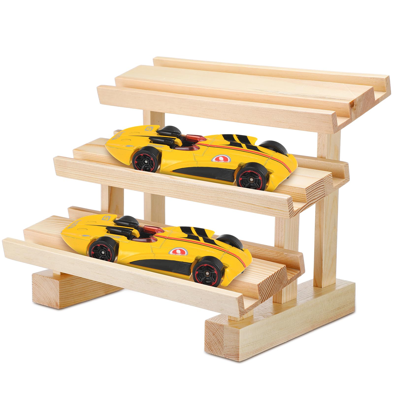 Amazon.com: Wonderjune 3-Tiers Pinewood Car Display Stand Pinecar Racer ...