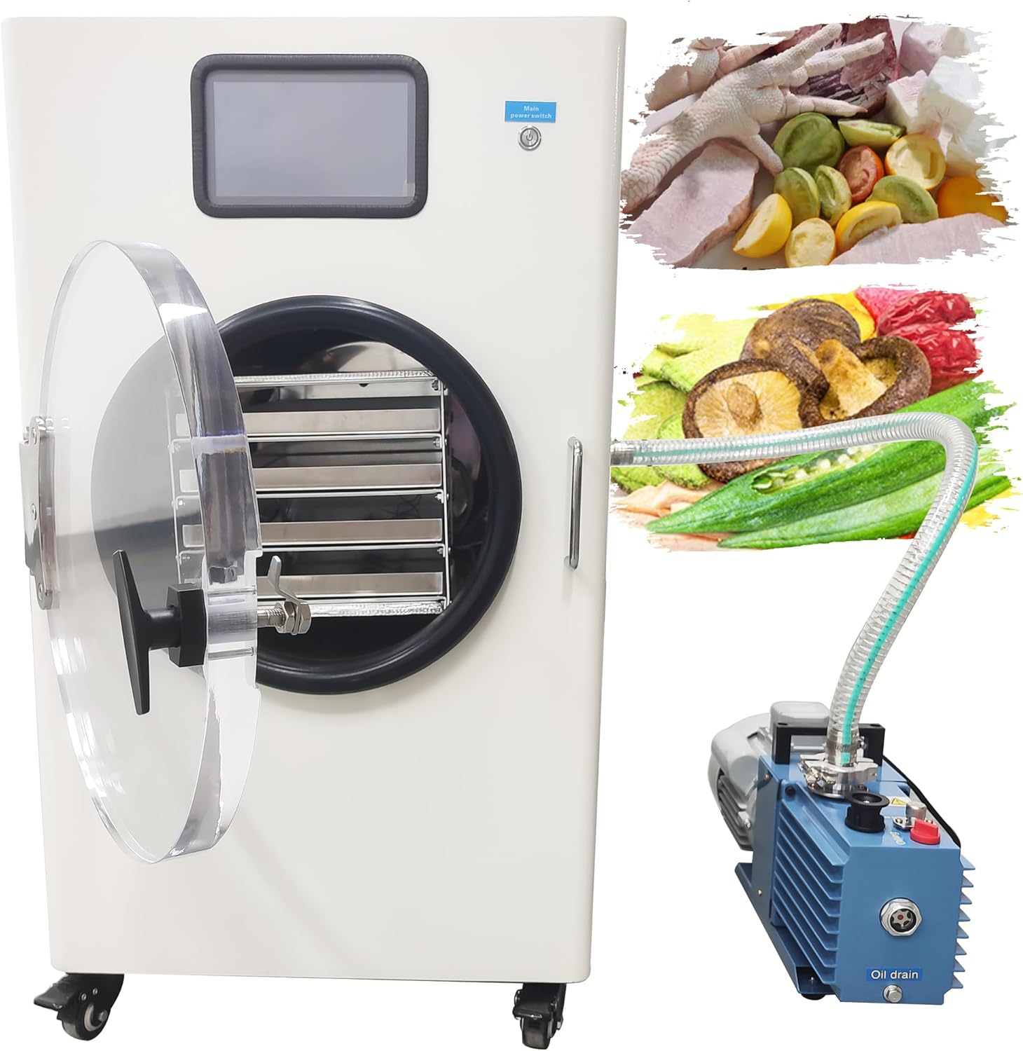Amazon.com: HQHAOTWU Vacuum Freeze Drying Machine 0.4㎡ Lab Vacuum ...