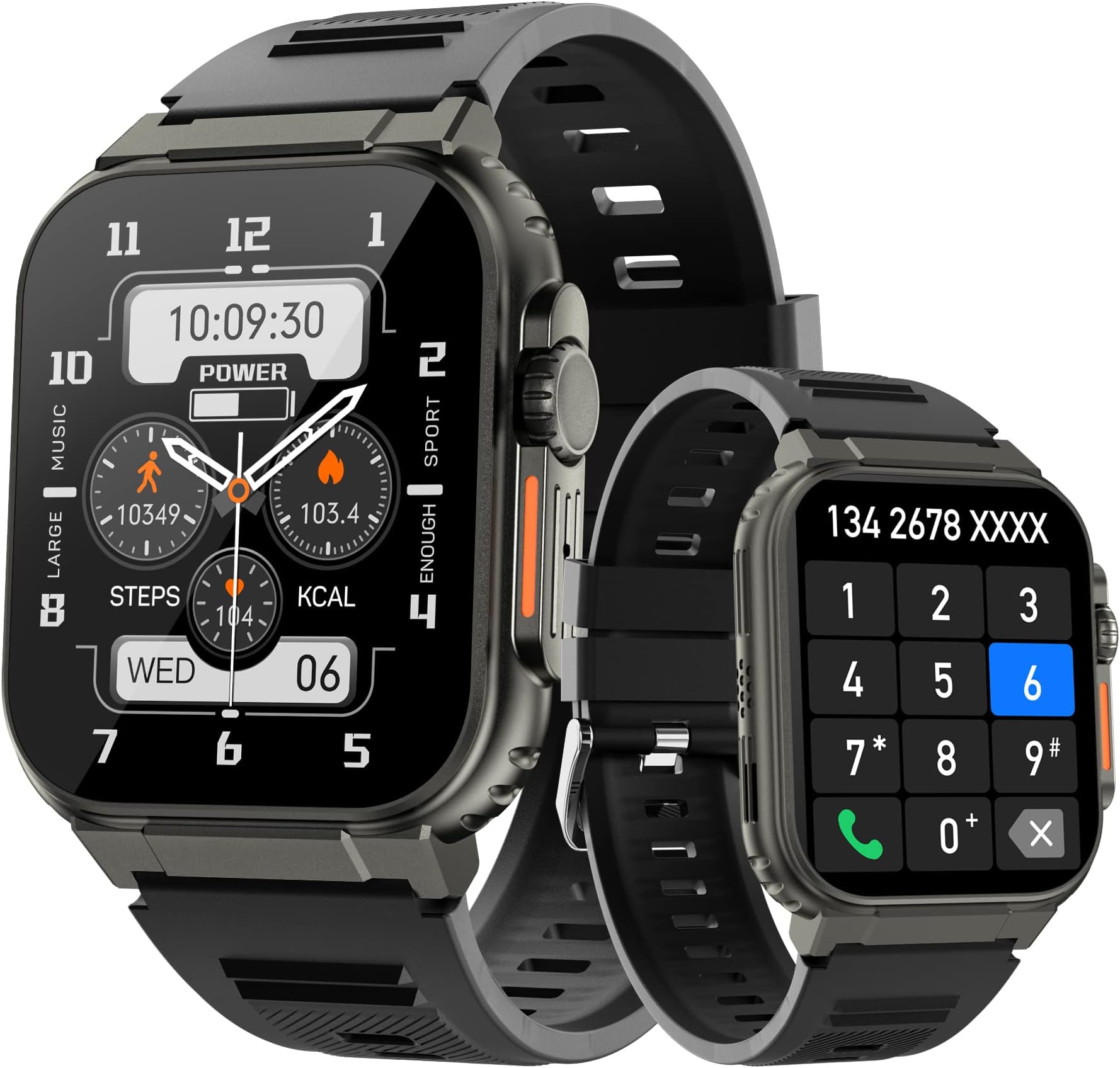 DigiKuber Smartwatch, Quadrante/Risposta Chiamata, 1,96 pollici ...