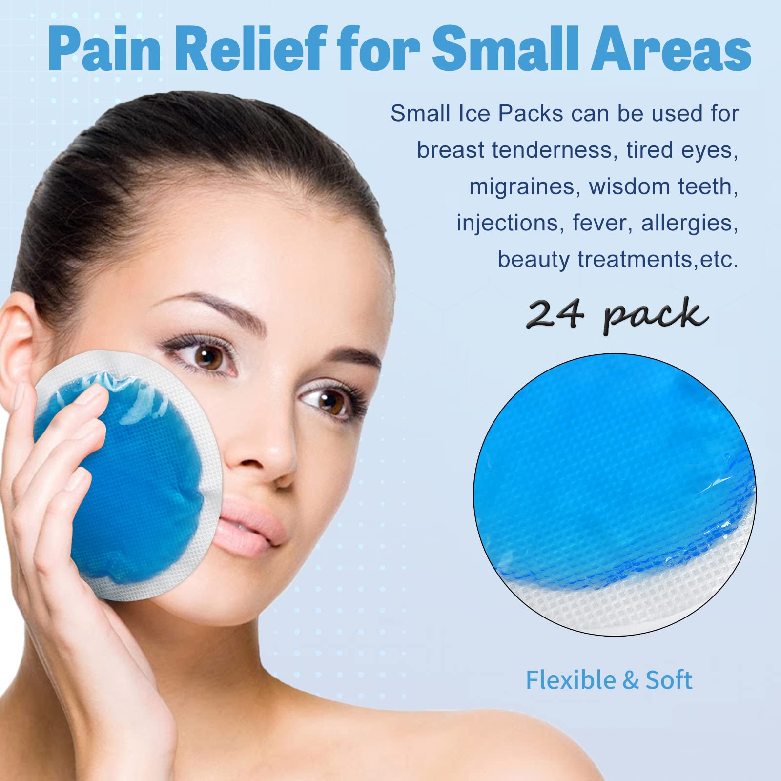 Snapklik.com : Ice Packs For Injuries Reusable, 24 Pack Soft Small Ice ...