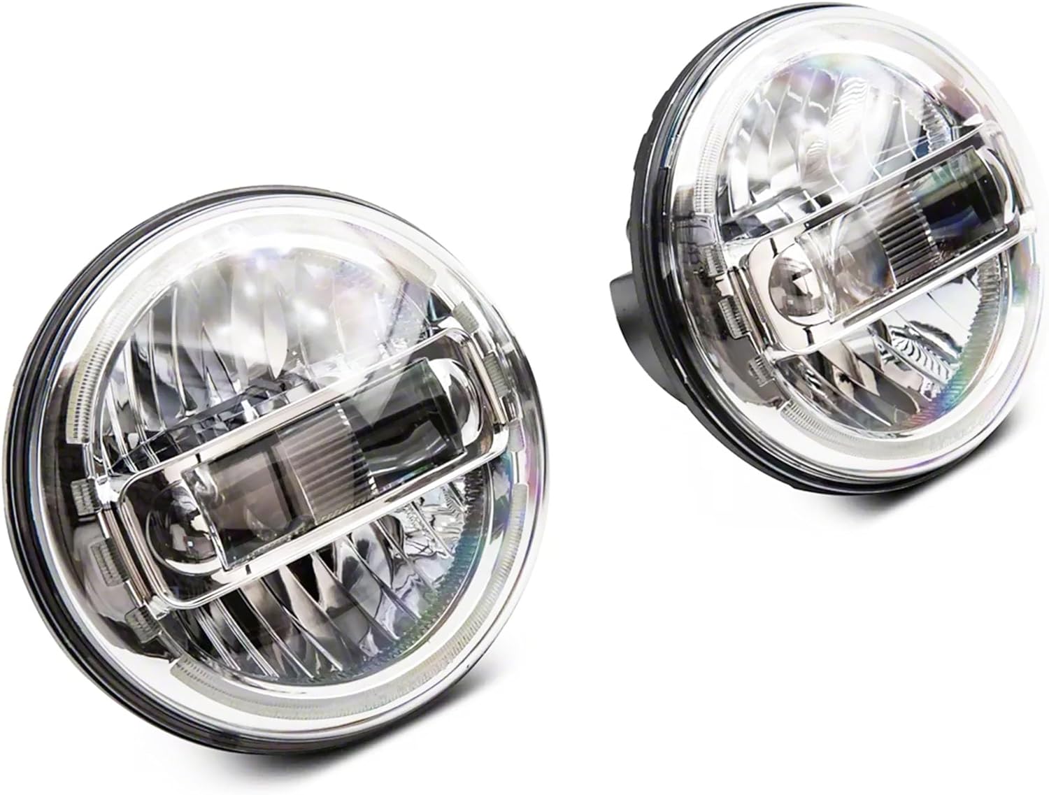 Amazon.com: Axial Raxiom Series 7-Inch LED Headlights with DRL; Chrome ...