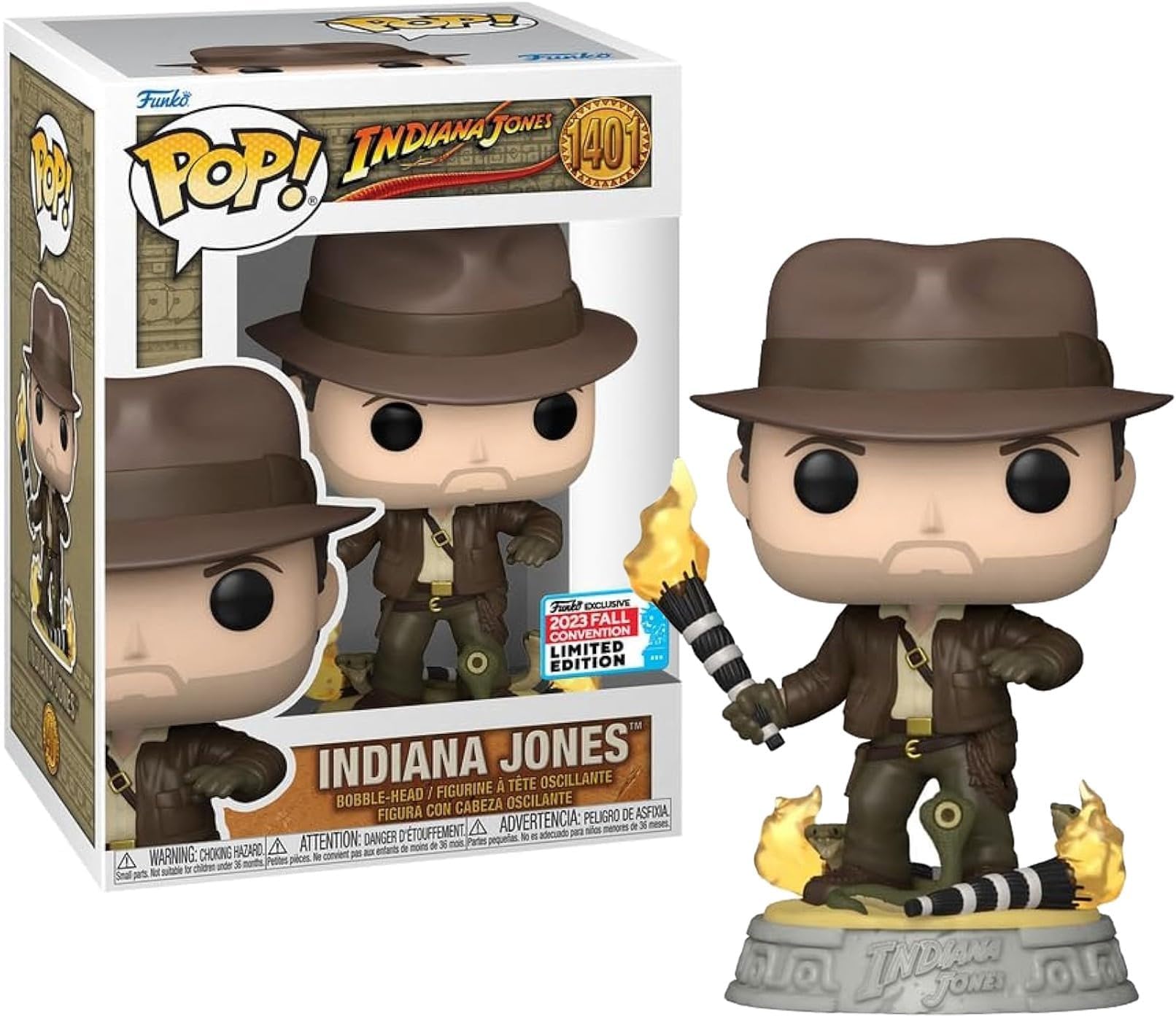 Funko Pop! Movies: Indiana Jones with Snake 2023 Fall Convention ...