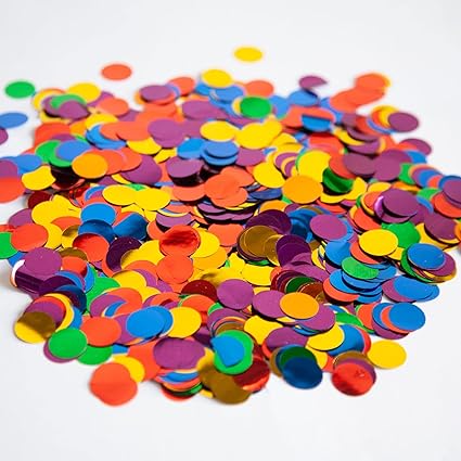 Amazon.com: Rainbow Foil Confetti,Colorful Round Dots Glitter Table ...