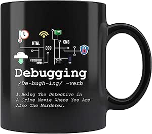 Amazon.com: Panvola Debugging Definition Mug Funny Gift Computer ...