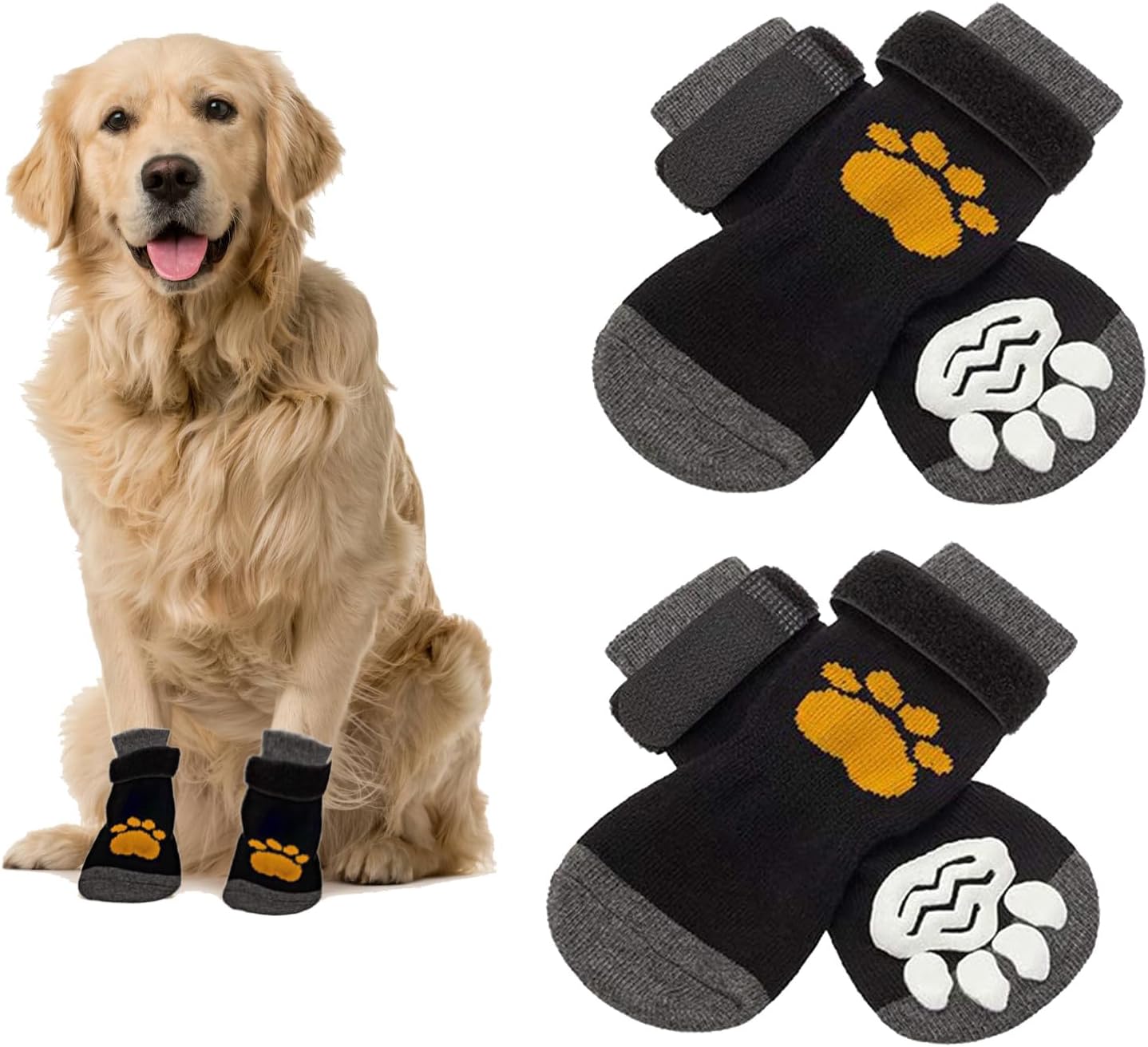 2Pairs Dog Socks,Anti Slip Dog Socks Paws Stop Licking,Socks for Dogs ...