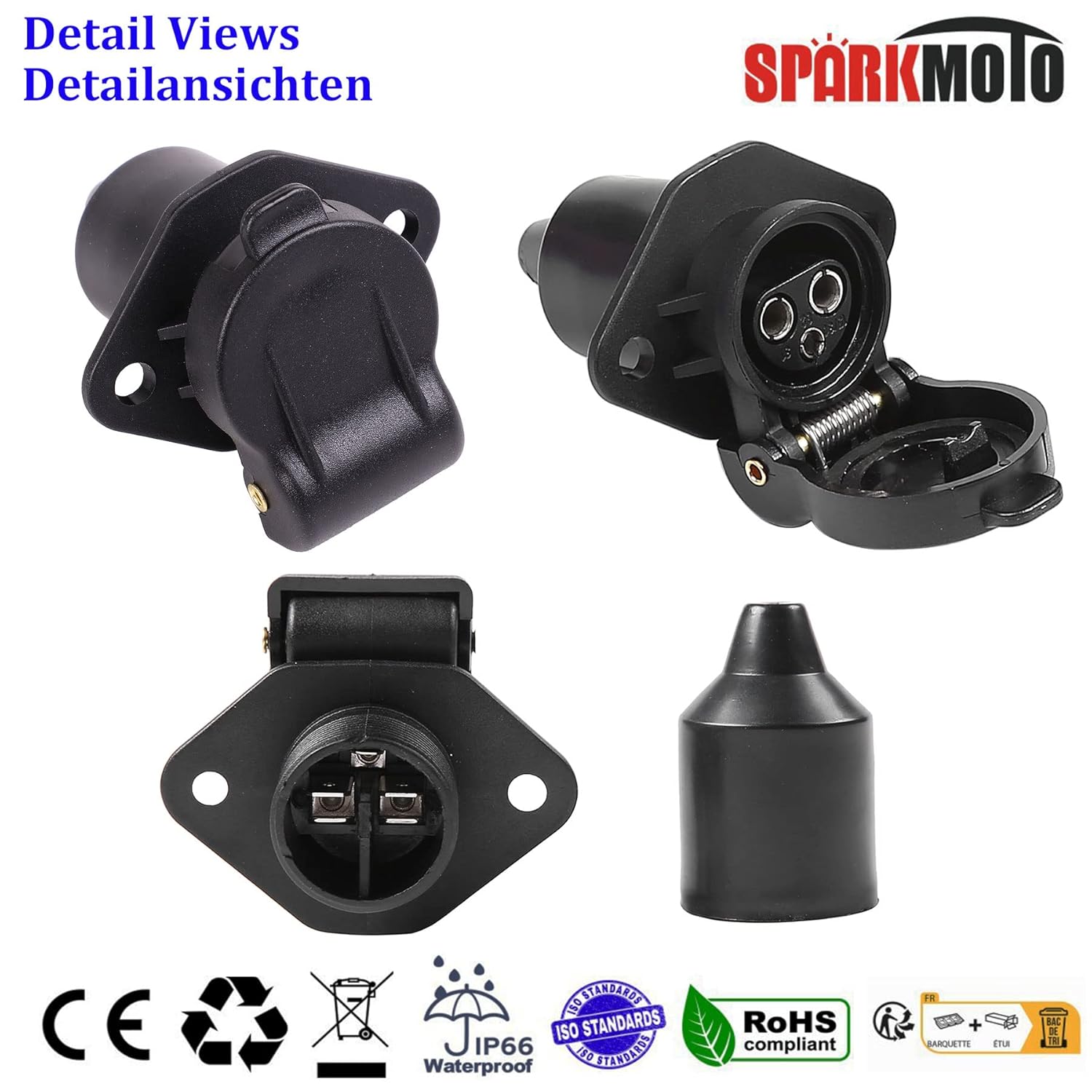 3 Pin Trailer Plug and 3 Pin Trailer Socket, 12V Philippines | Ubuy