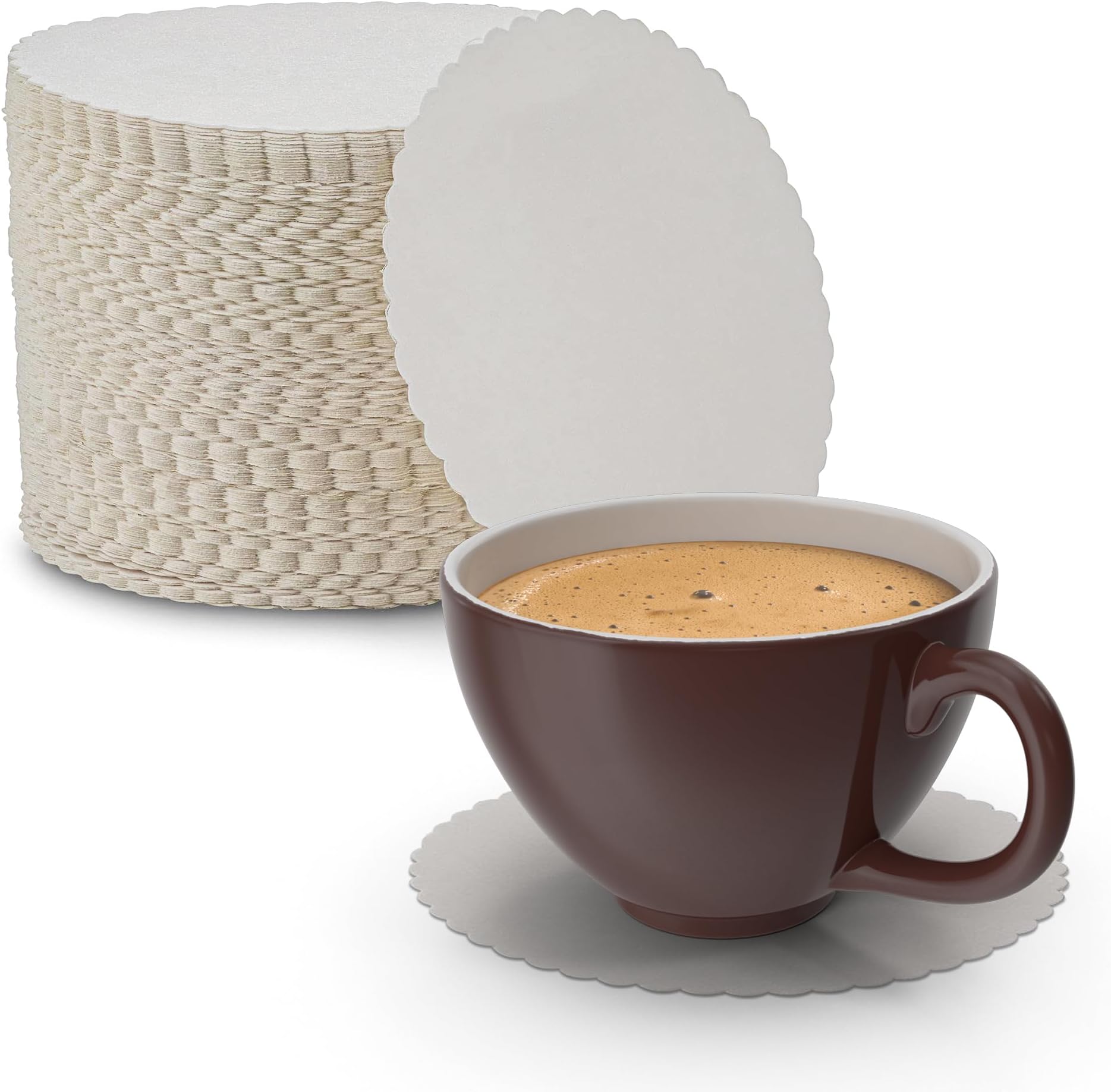 Amazon.com: Cardboard Coasters 100 Pack 4 inch Round - White Blank ...