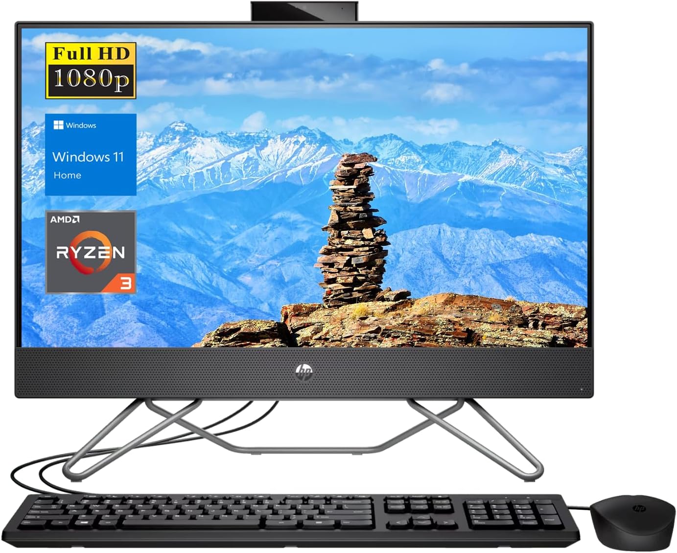 Amazon.com: HP Essential 205 G8 All in One Desktop, 23.8" FHD Screen ...