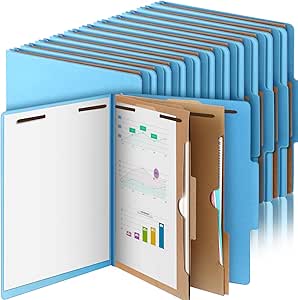 Amazon.com : Skyygemm 24 Pcs Classification Folders Letter Size, Back ...