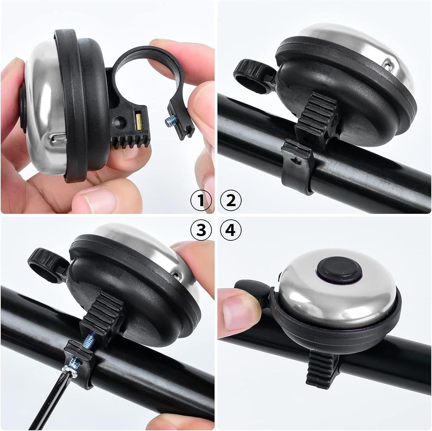 Classic Bike Bell, Aluminum Bicycle Bell, Loud Crisp Clear Sound ...