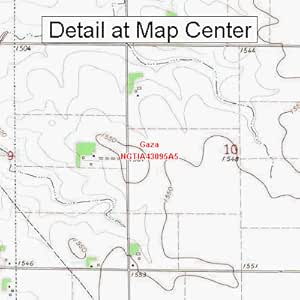 Amazon.com : USGS Topographic Quadrangle Map - Gaza, Iowa (Folded ...