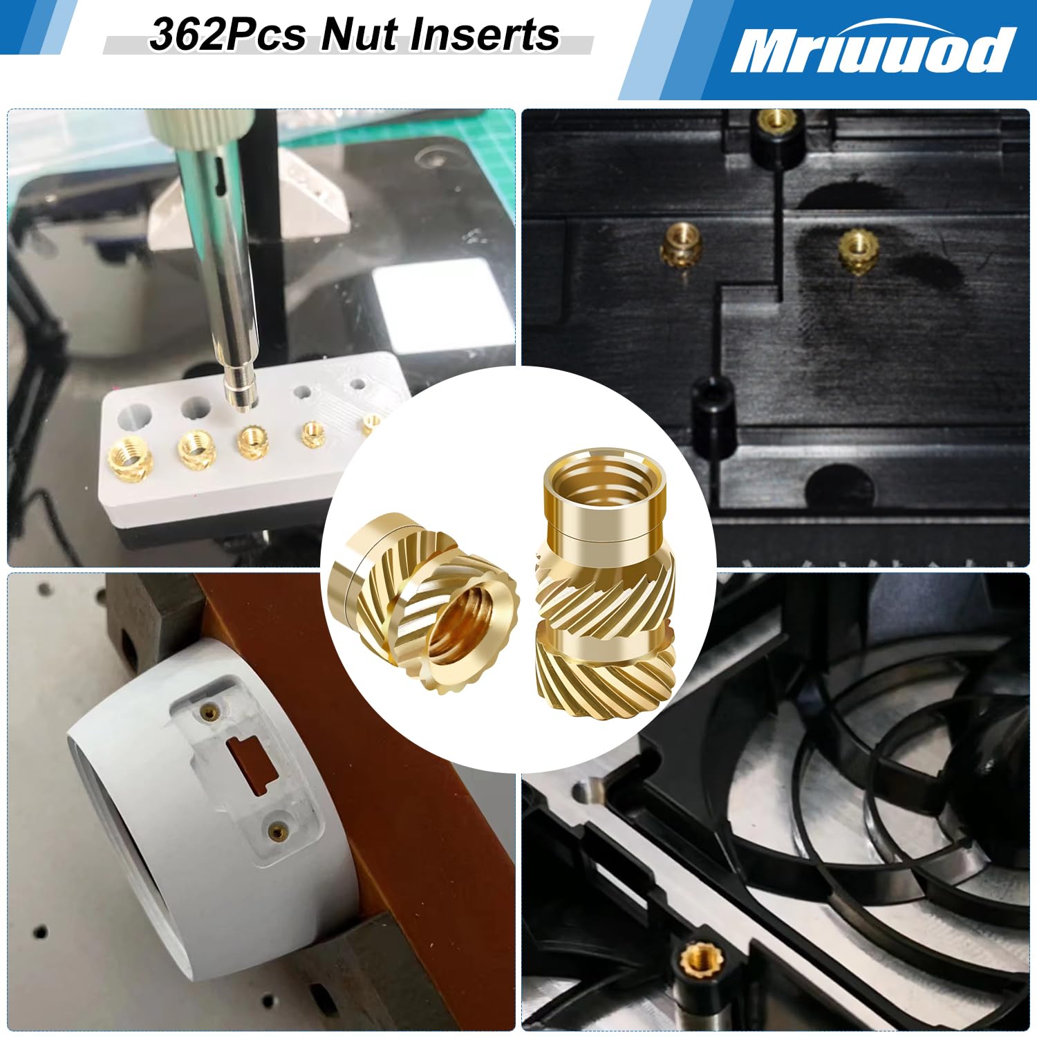 Snapklik.com : 362Pcs Nut Inserts, M2 M3 M4 M5 M6 Threaded Inserts For ...