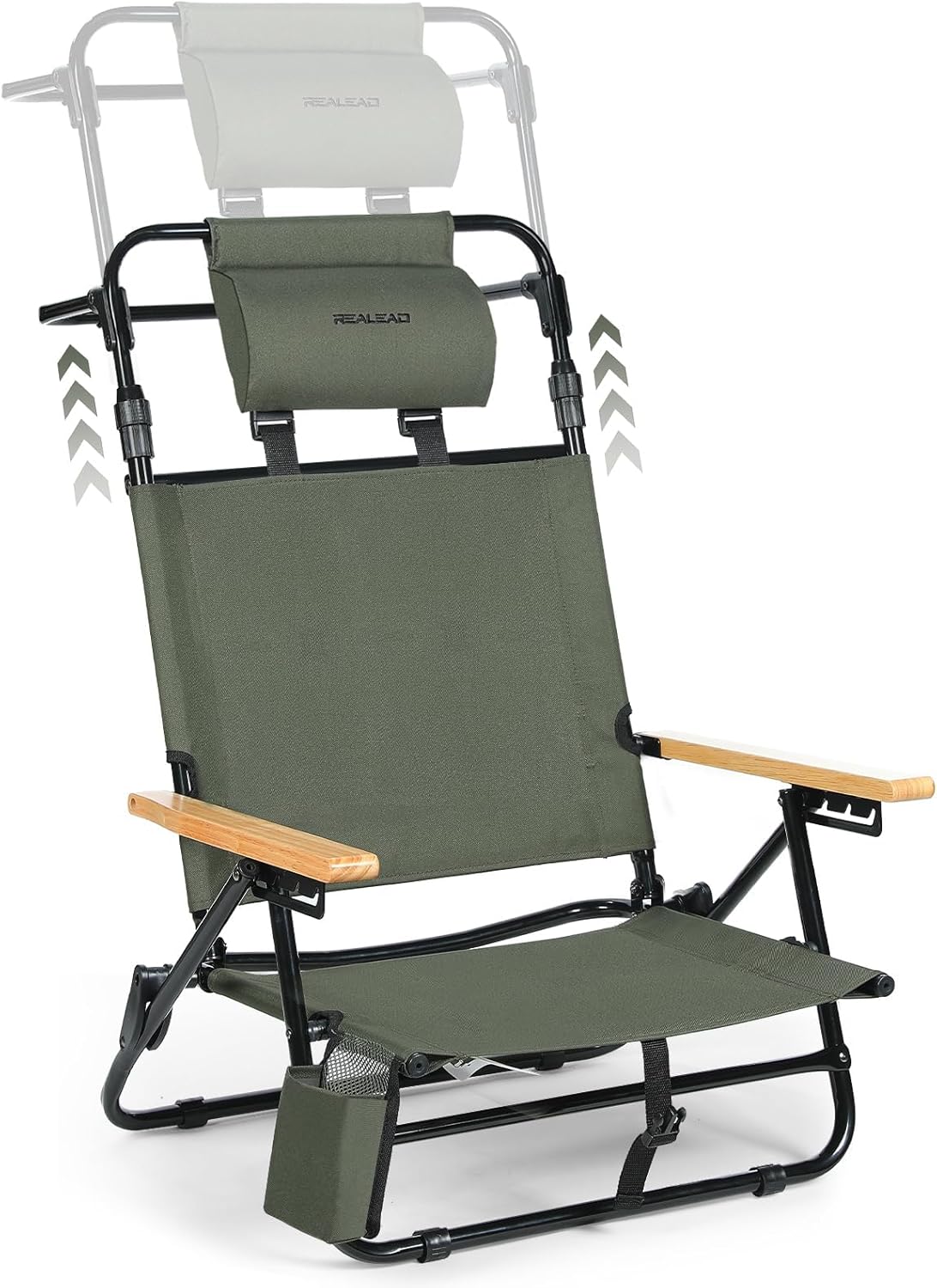 Amazon.com: REALEAD Reclining Beach Chairs for Adults, Extendable High ...
