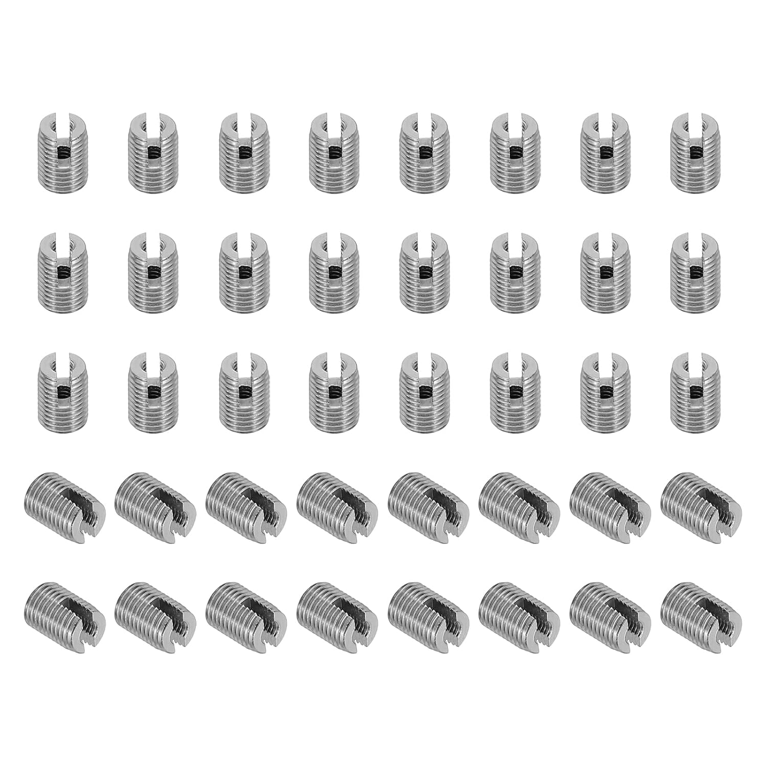 PATIKIL Self-Tapping Threaded Inserts, 40 Pcs M2 x M4.5 x 6mm 303 ...