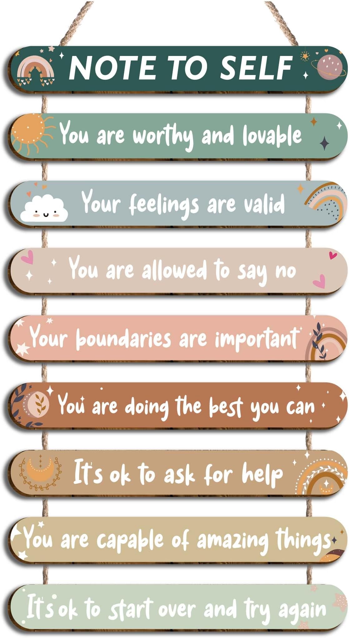 Amazon.com : Therapy Office Wood Wall Decor, Mental Health Wall Art ...