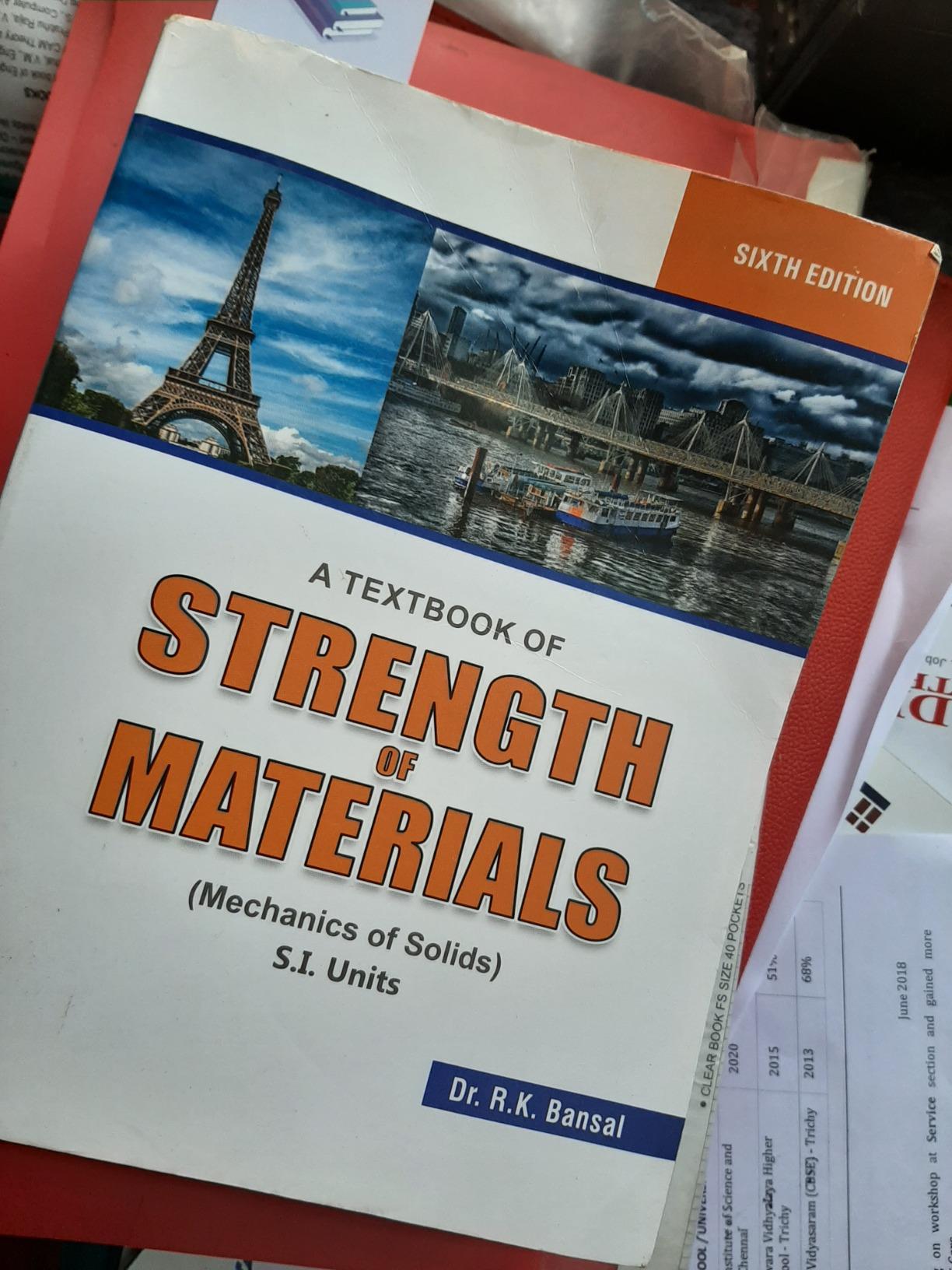 A Textbook Of Strength Of Materials : R.K. Bansal: Amazon.in: Books