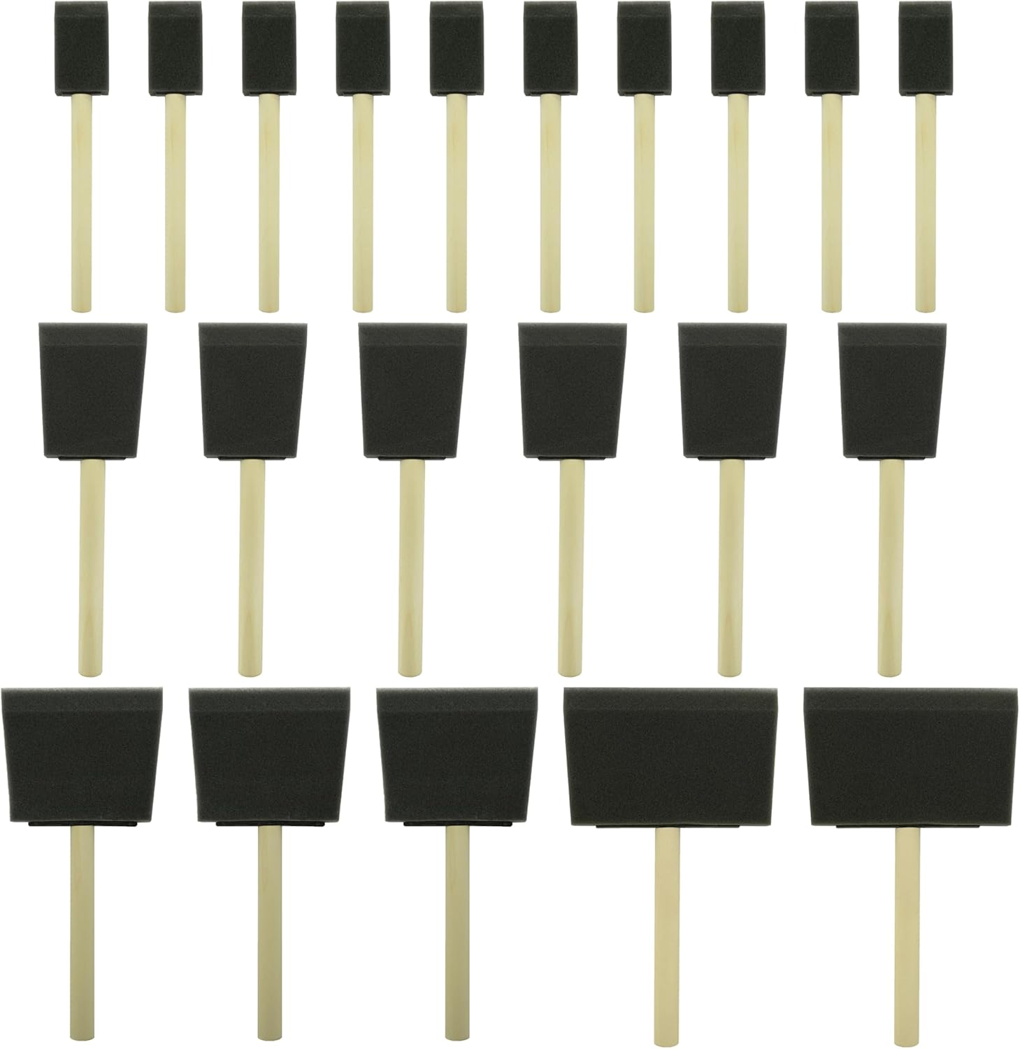 Fewanland Poly Foam Brushes 21pcs, Sponge Brushes, High Density Foam ...