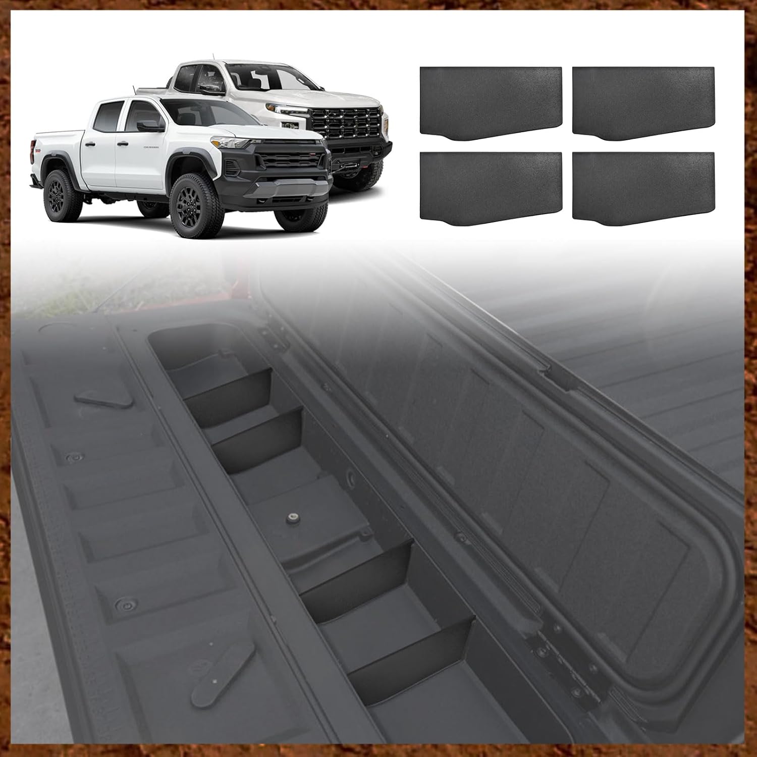 Muslogy for 2023 Colorado & Canyon Tailgate Organizer Storage Divider ...