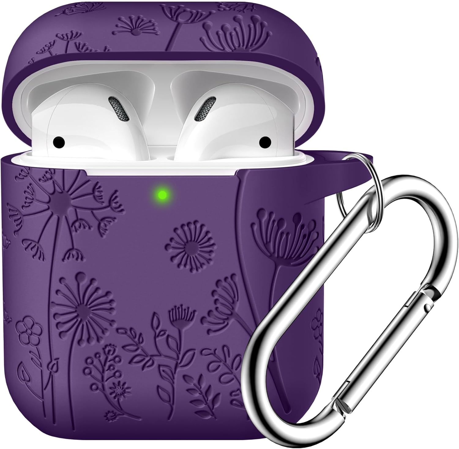 Amazon.com: Lerobo Flower Engraved Case for AirPod Case Cover, Stylish ...