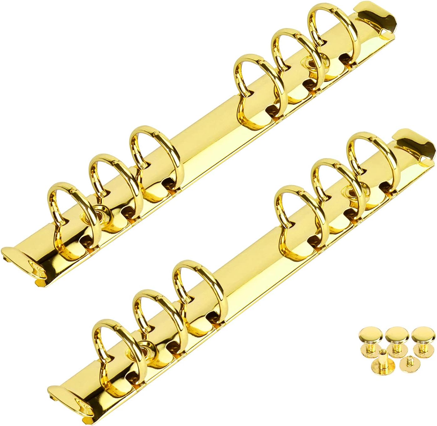 Amazon.com : Gold A6 0.8" Diameter Metal Round 6 Rings Binder Mechanism ...