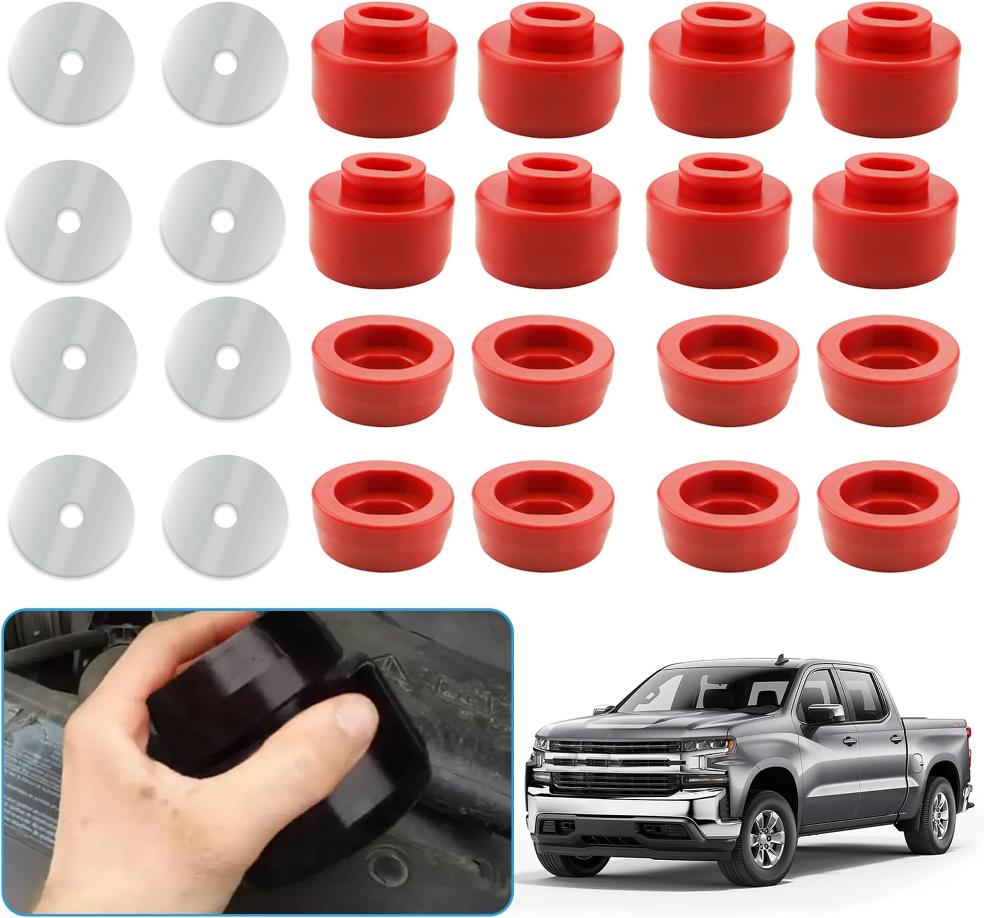 Amazon.com: 7-141 Body and Cab Mount Bushing Kit Compatible with Chevy ...