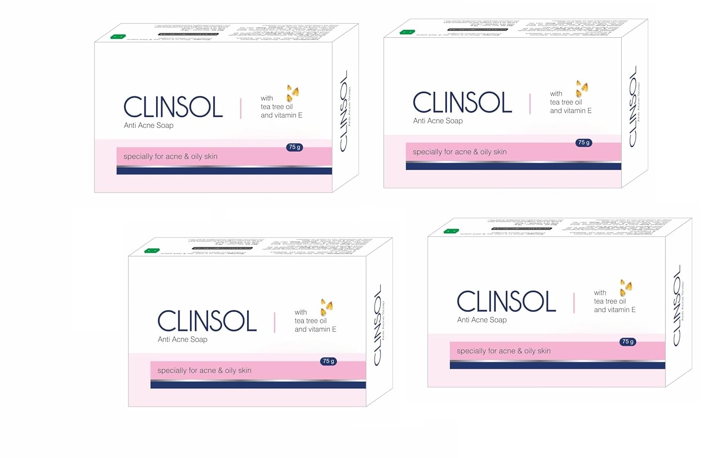 Buy Double Lips Clinsol Soap Pack of 4 (75g Each)- Enriched Tea Tree ...