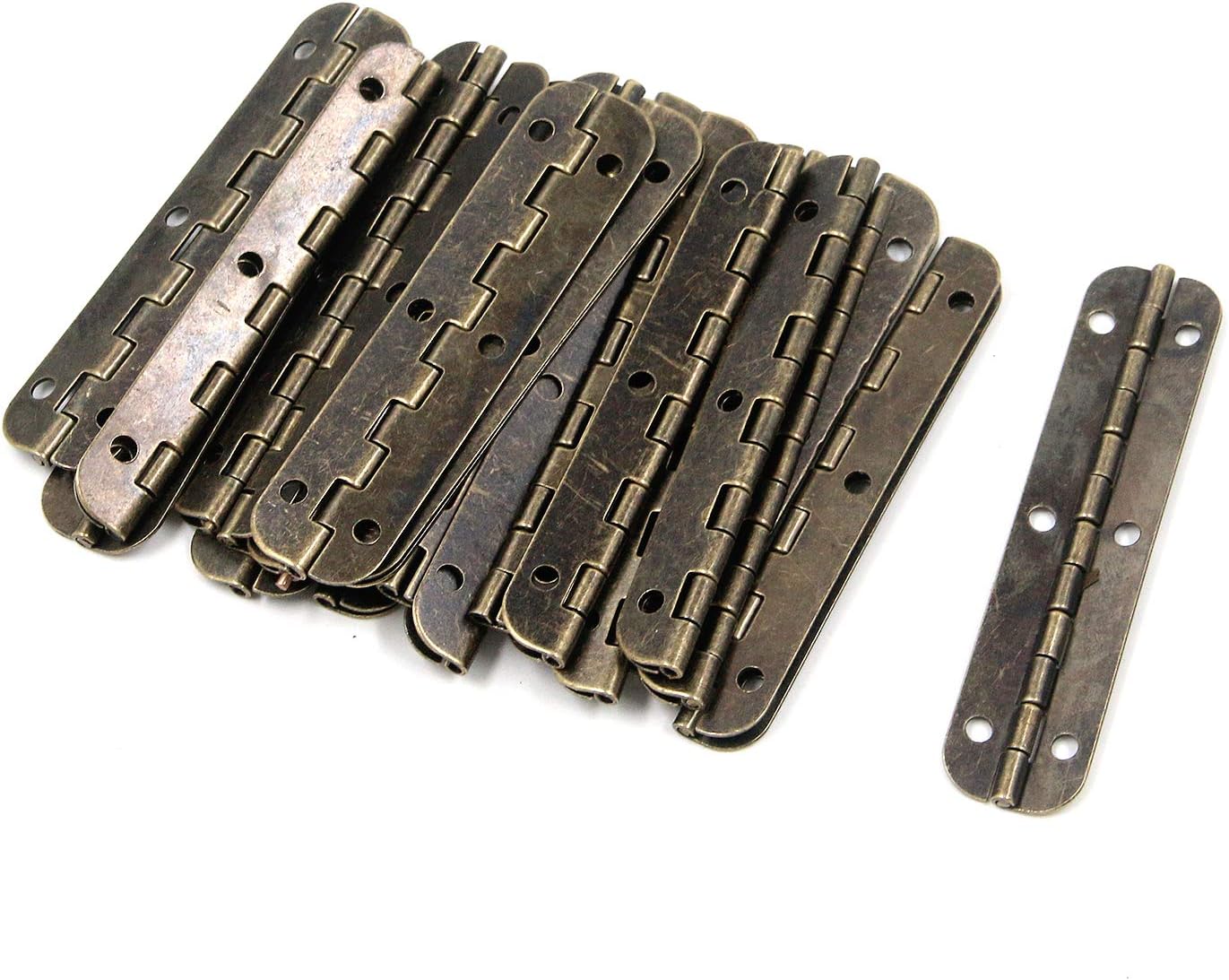 PGMJ 40 Pieces Antique Decorative Hinges Bronze Engraving Design Box ...