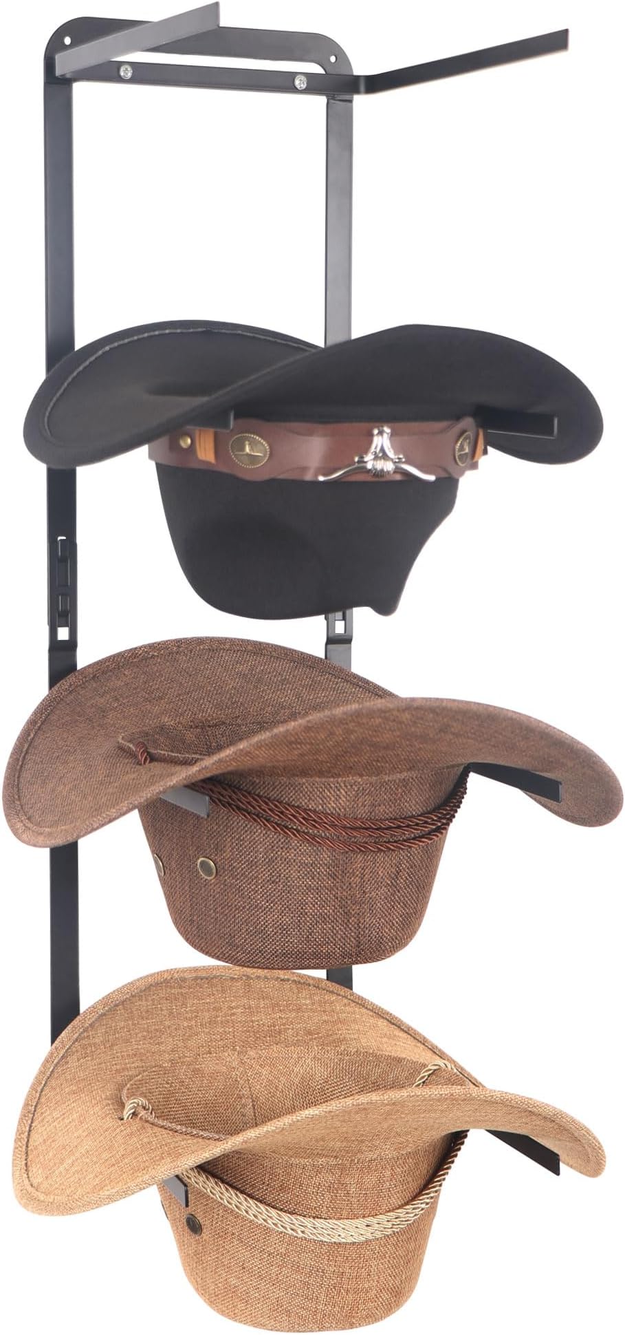 Amazon.com: Midukit Cowboy Hat Rack for Wall, Cowboy Hat Holder for 4 ...