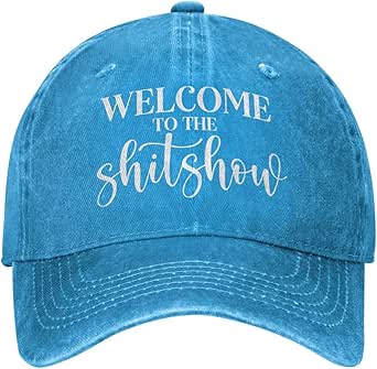 Beafoliya Funny Hat Welcomes to The Shit Show Cap Women Dad Hat Cute ...