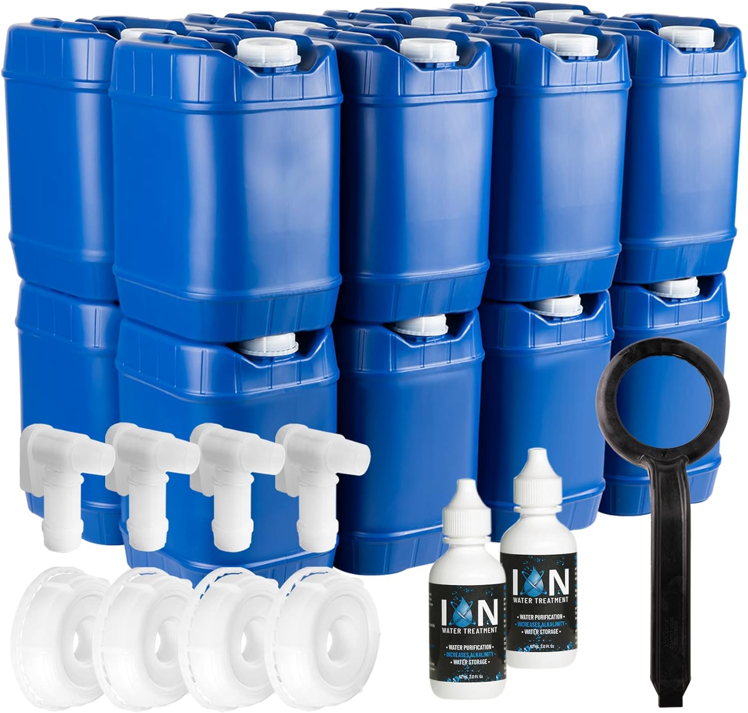 Amazon.com : Saratoga Farms 5-Gallon Stackable Water Storage Containers ...